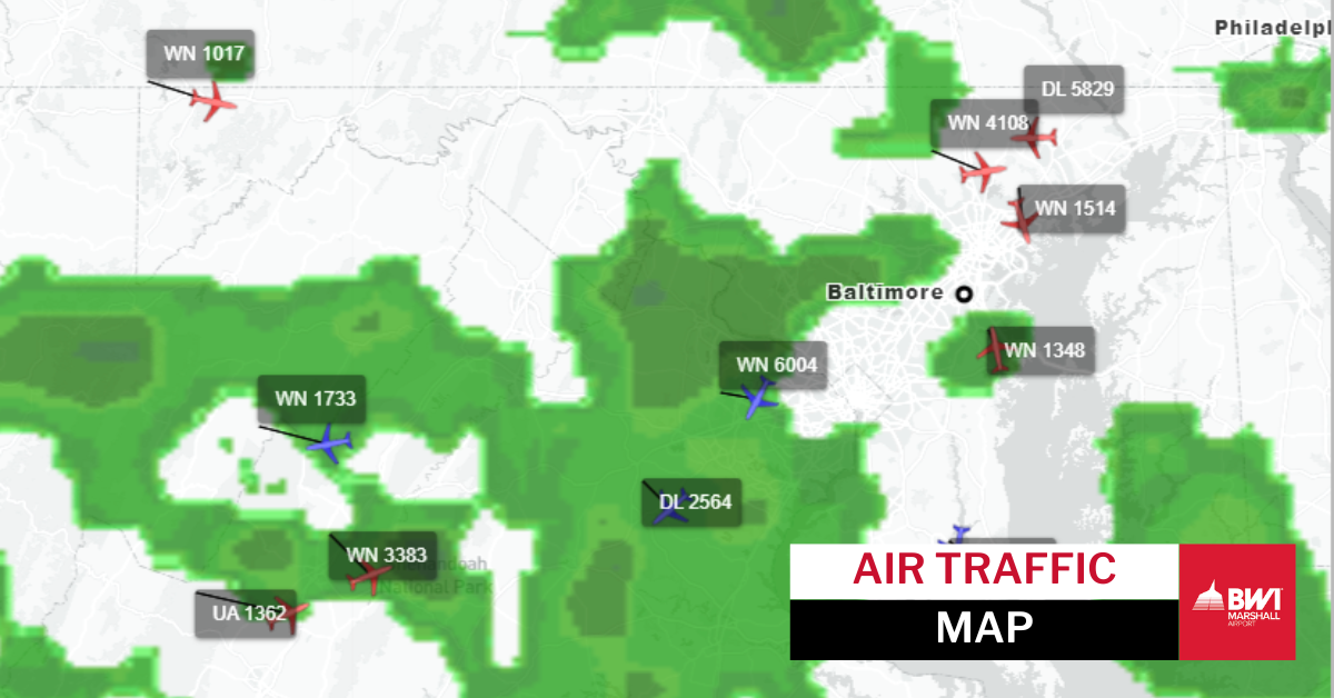 Air Traffic Map | BWI Airport